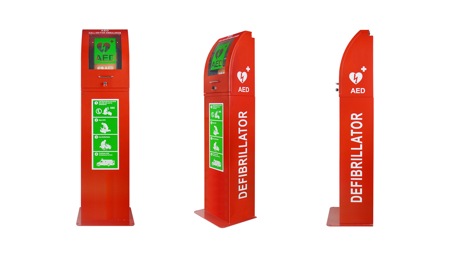 BestQuality Outdoor use Floor Standing AED Cabinet with alarm system ...